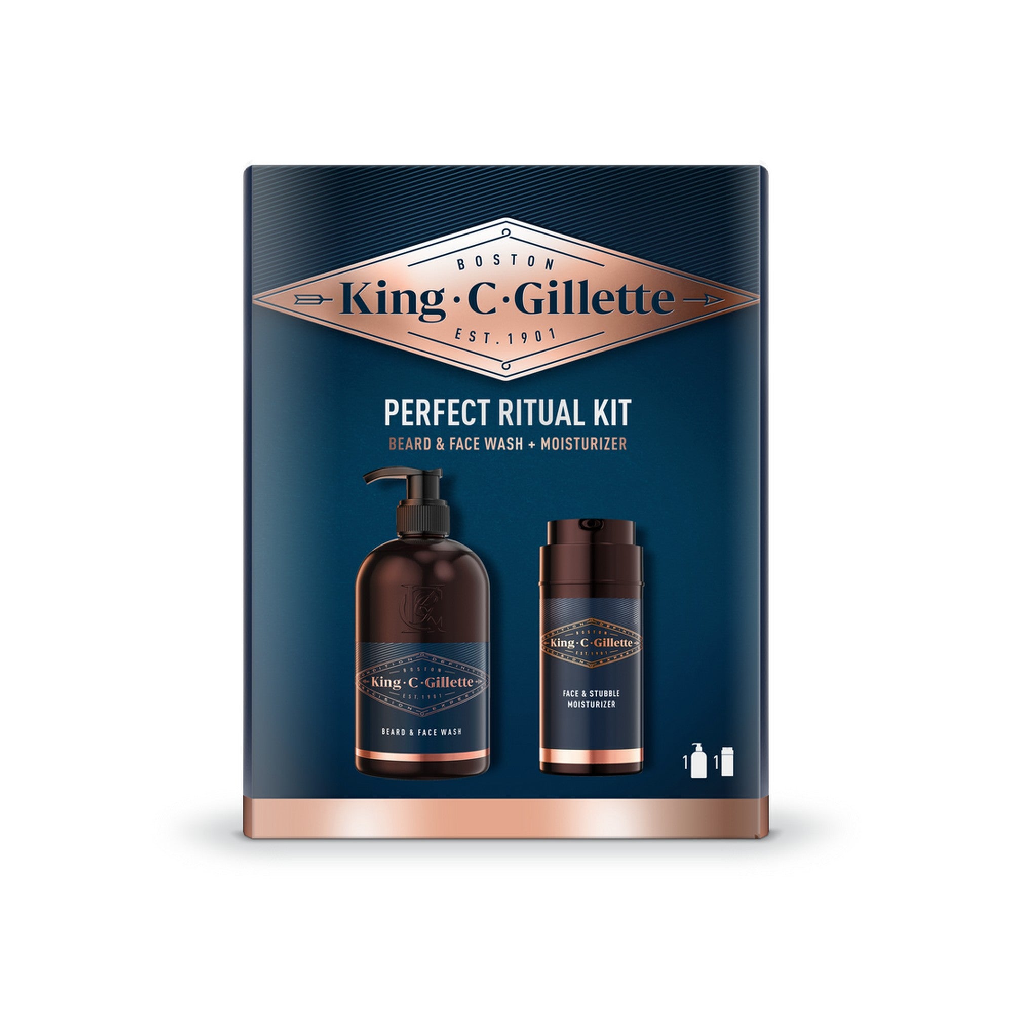 GILLETTE KING C PERFECT STUBBLE CARE KIT GIFTSET | FREE CLICK & COLLECT