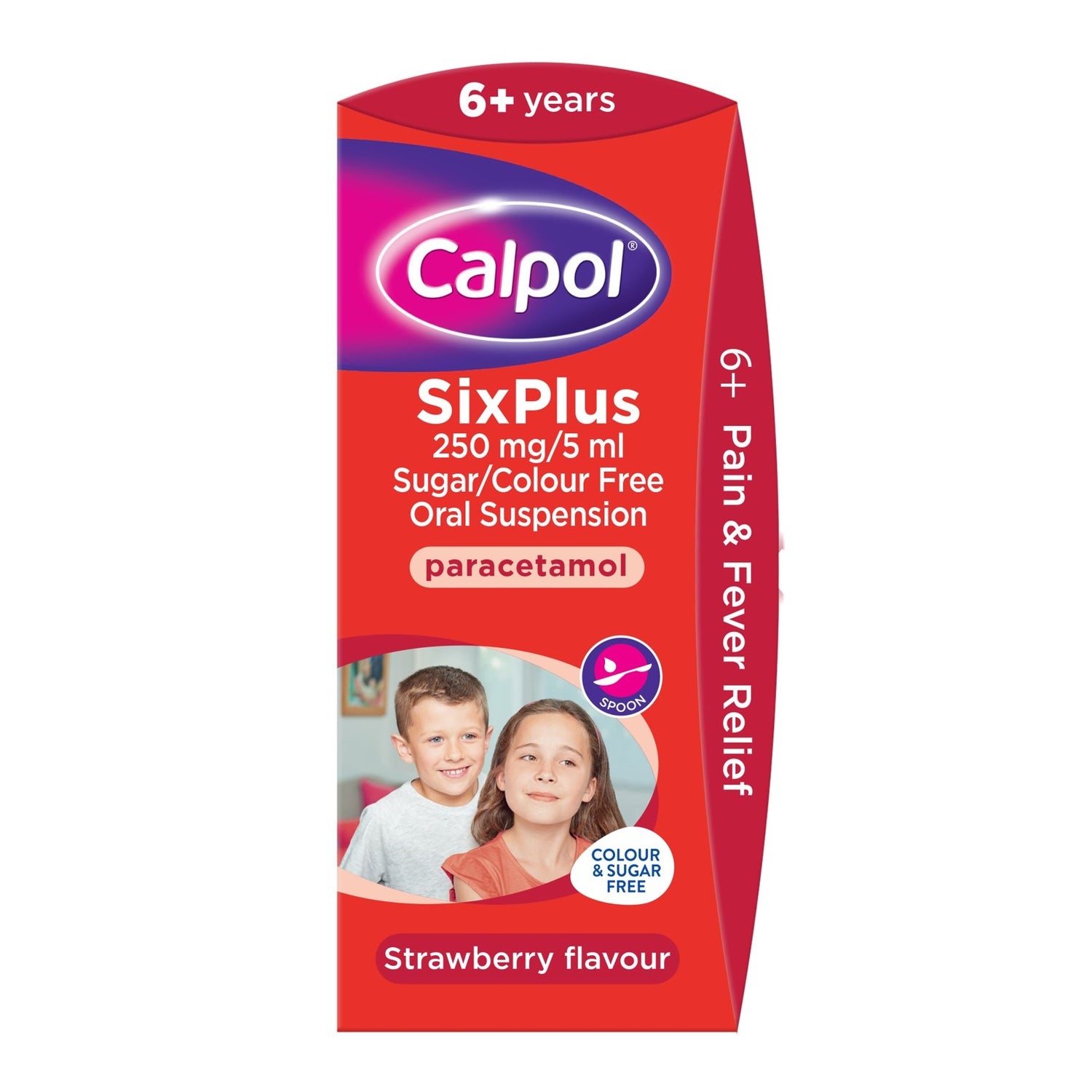 Calpol SixPlus Sugar Free With Spoon 100ml | Free Click & Collect