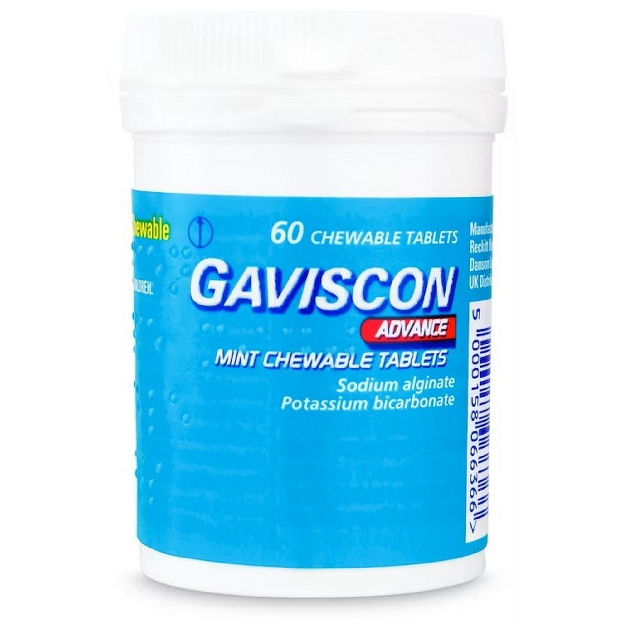 Gaviscon Advance Peppermint Flavour Chewable Tabs 60s – McCabes Pharmacy