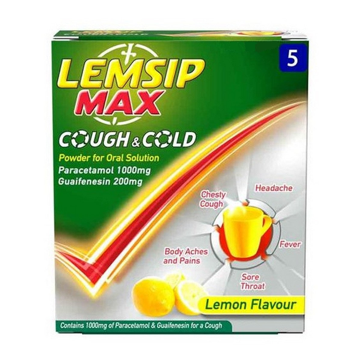 Lemsip Max Cough & Cold Lemon Flavour 5 Sachets – McCabes Pharmacy
