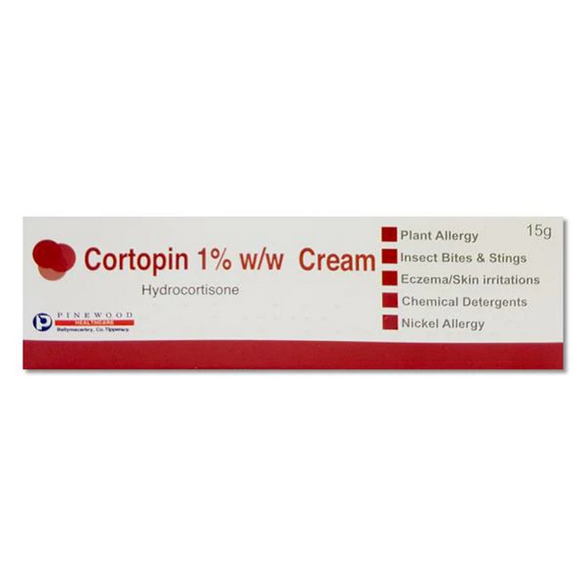Pinewood Cortopin 1 OTC Hydrocortisone Cream 15g – McCabes Pharmacy