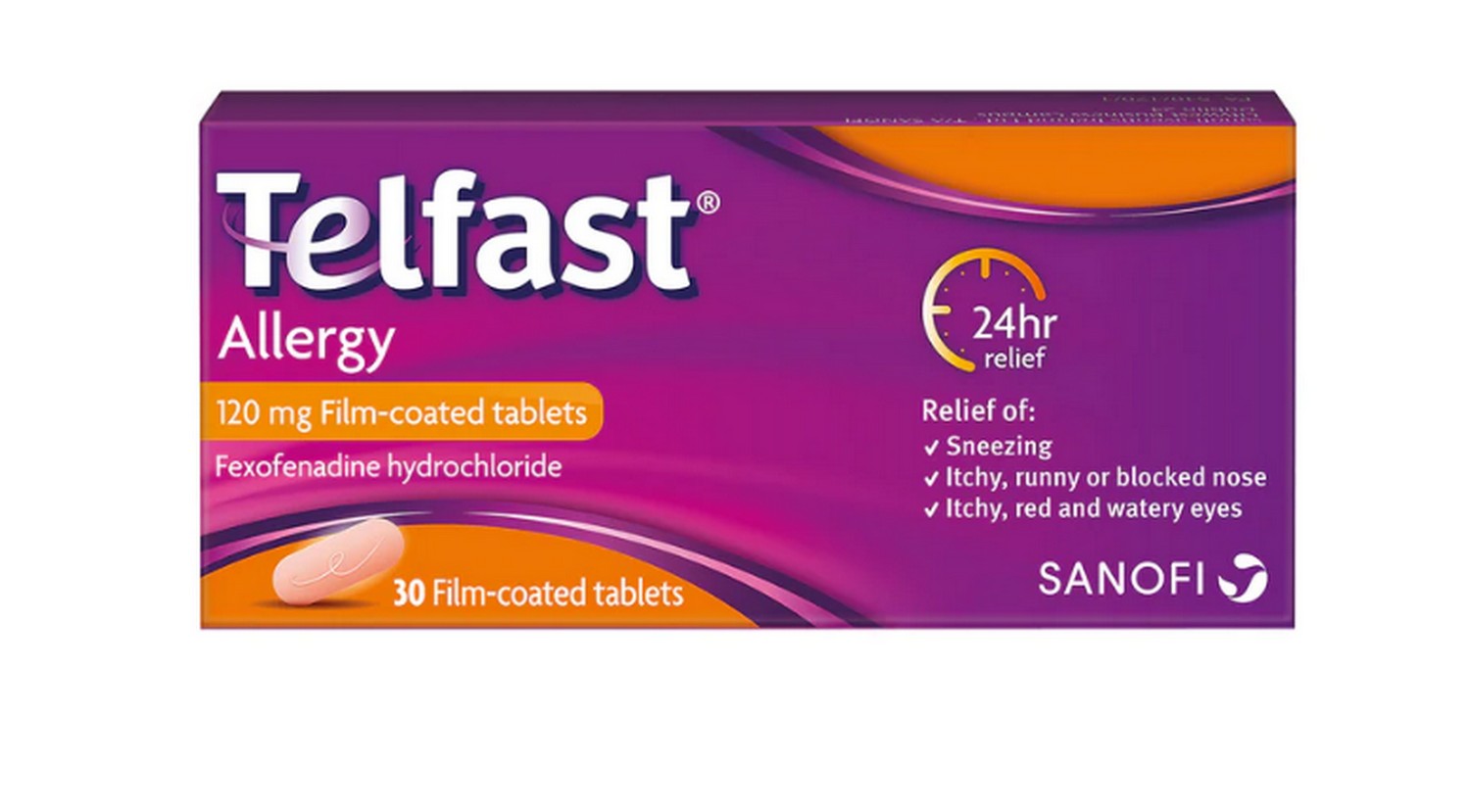 Telfast Allergy 120mg Film-Coated Tablets 30's
