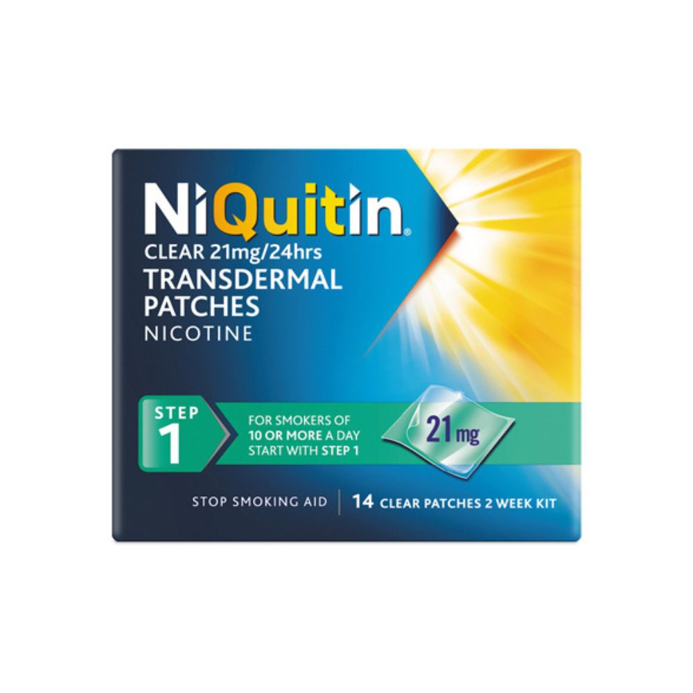 NiQuitin 21 mg Nicotine Patch - Step 1 - Stop Smoking Aid - 14's ...