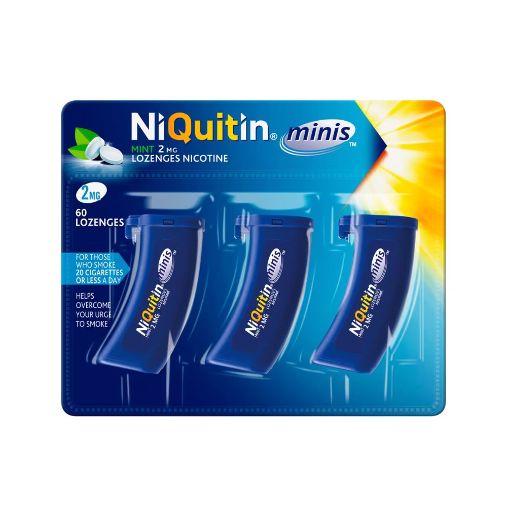NiQuitin 2MG Mini Mint Lozenges 60S | McCabes Pharmacy