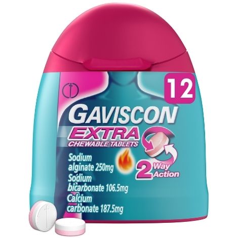 Gaviscon Extra Chewable Tablets 12 Tablets – McCabes Pharmacy