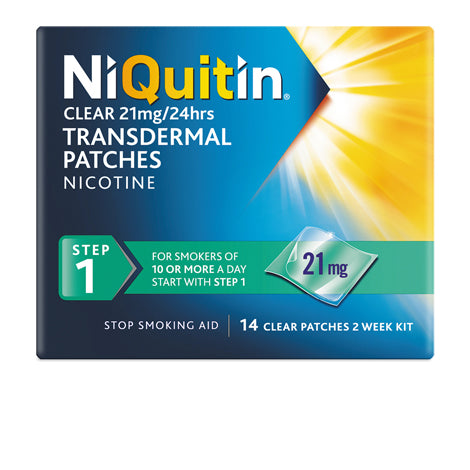 NiQuitin 21 mg Nicotine Patch - Step 1 - Stop Smoking Aid - 14's